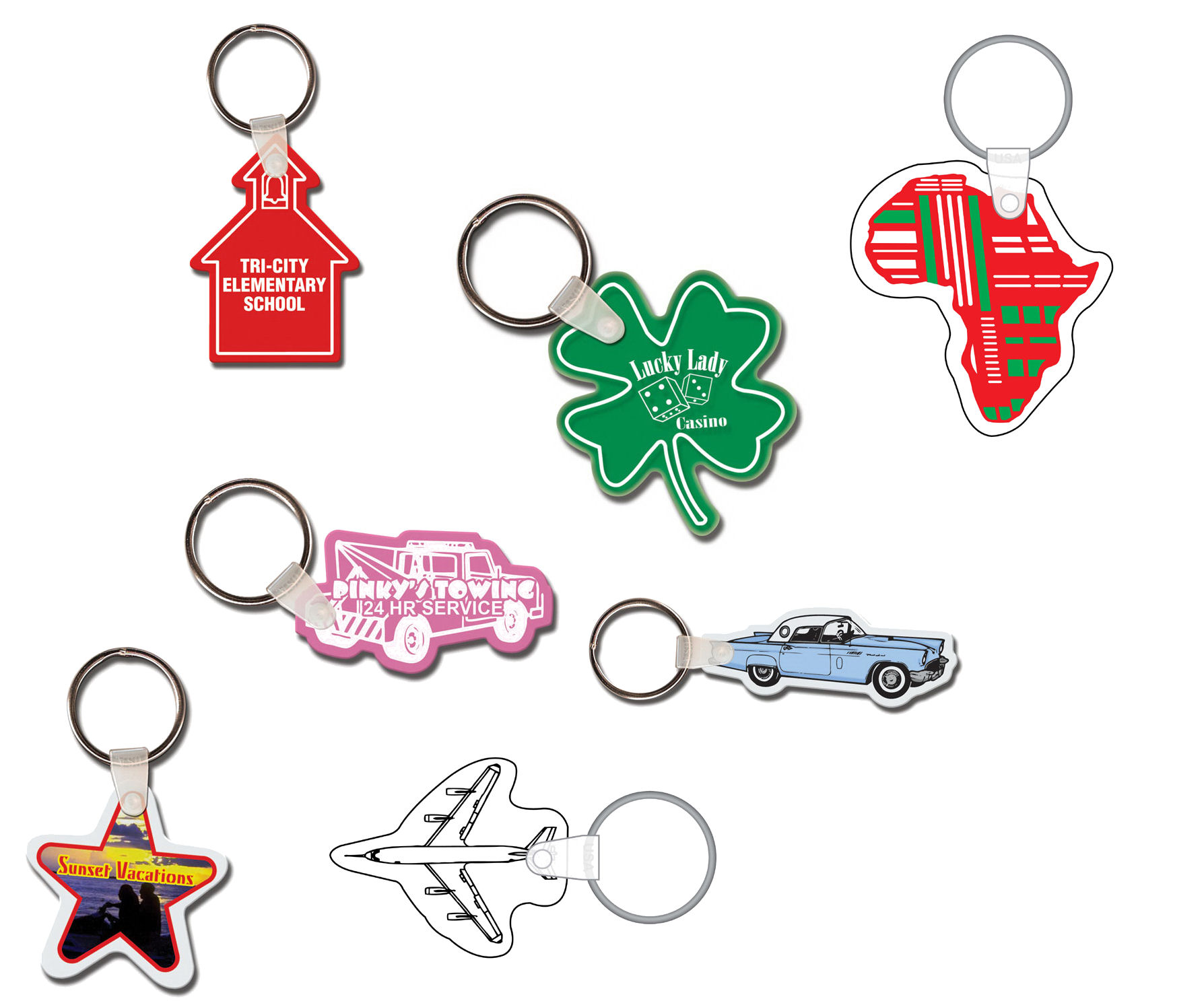 Custom Soft Vinyl Key Tags | Branded Key Tags | House Key Tags. Adco ...