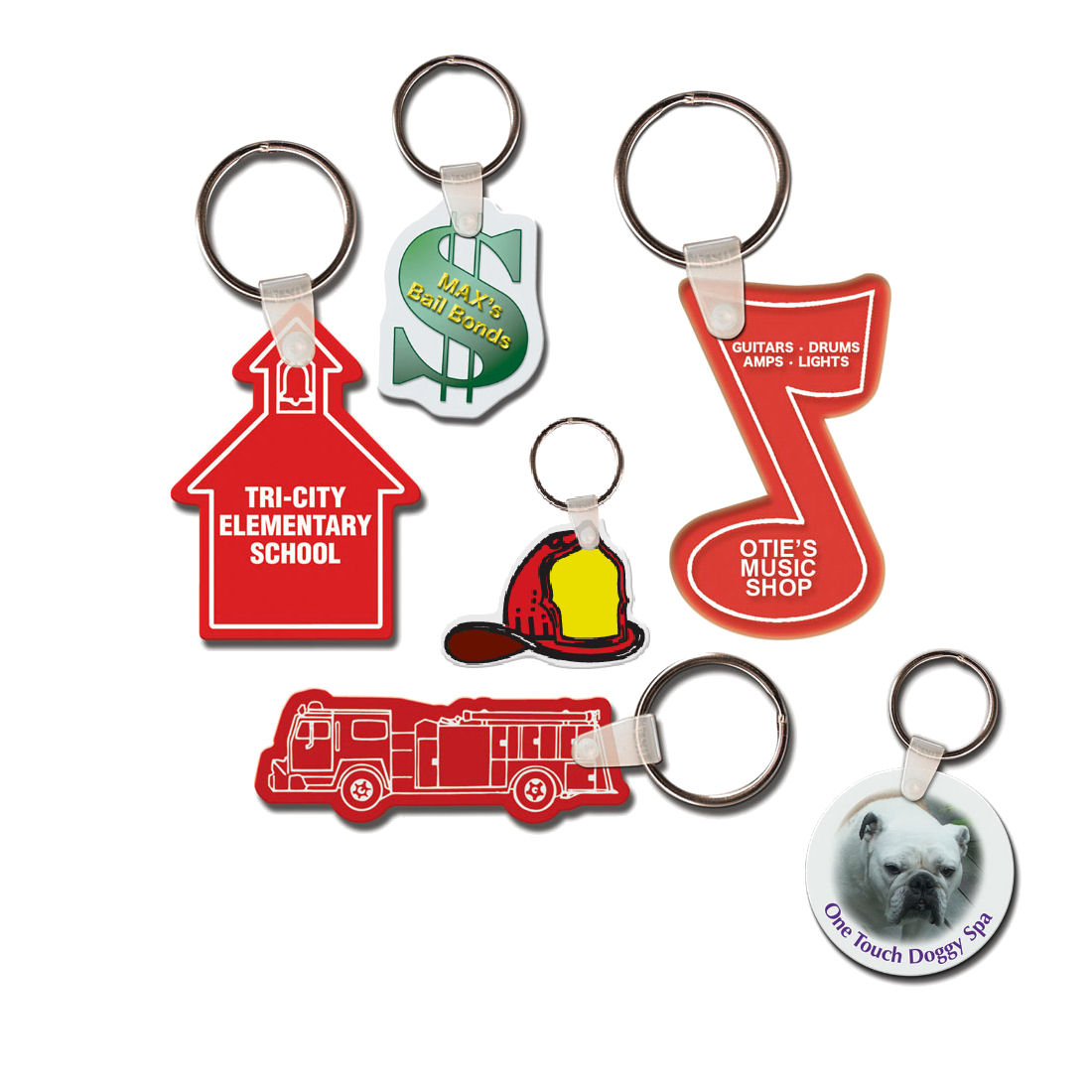 Custom Shaped Vinyl Key Tags | Custom Shaped Keychains | Made in USA ...