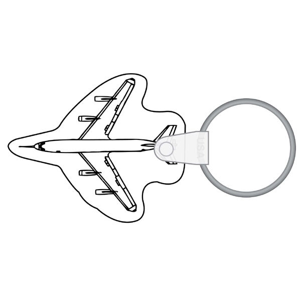 Airplane Shaped Vinyl Keychain | Custom Shaped Key Tags | Adco ...