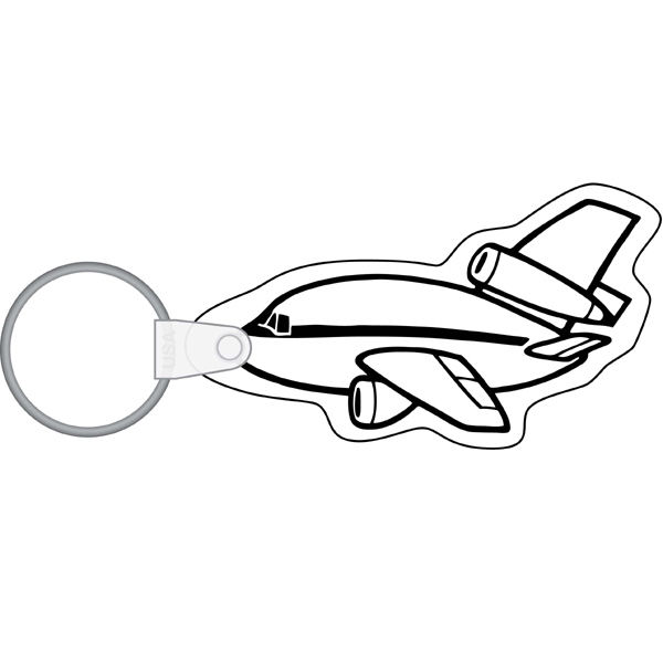 Airplane Shaped Vinyl Keychain | Custom Shaped Key Tags | Adco ...