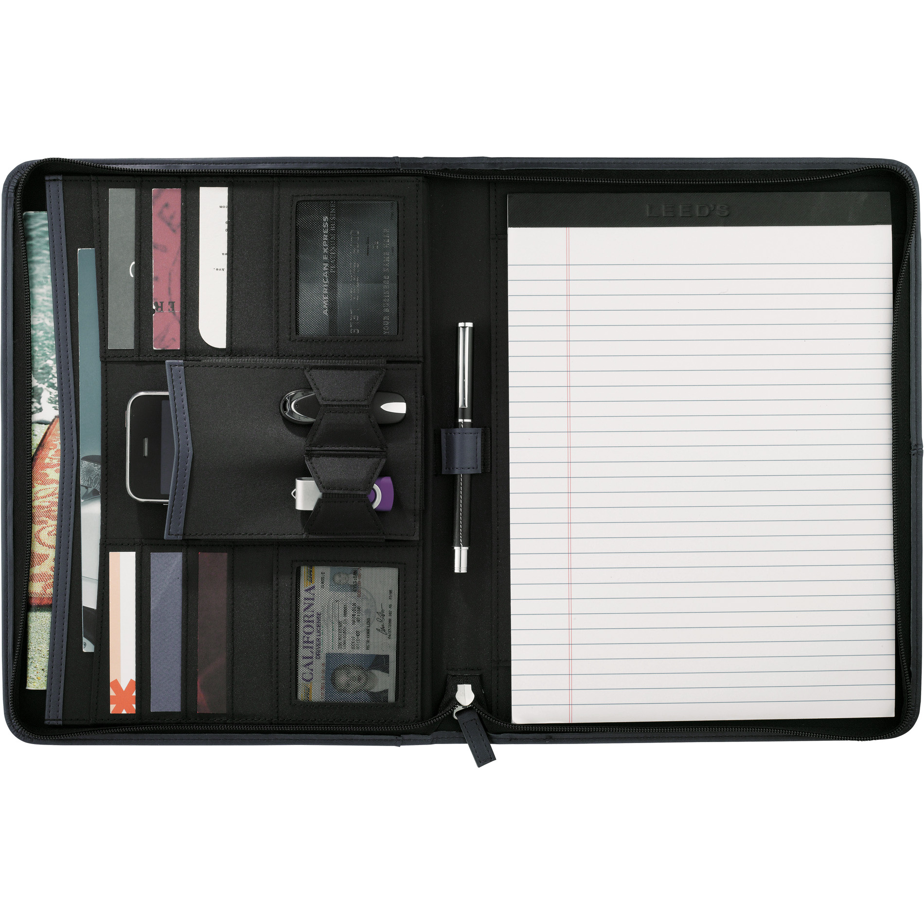 Pedova Zippered Custom Padfolio | Pedova Promotional Padfolios | Adco ...