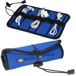 Neoprene Roll-Up Tech Case | Charging Cord Organizer | Adco Marketing ...