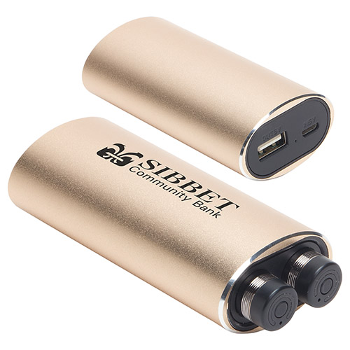 Harmony True Wireless Earbuds & Power Bank | 2000 mAh Power Bank with ...