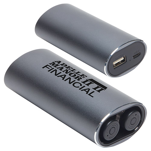 Harmony True Wireless Earbuds & Power Bank | 2000 mAh Power Bank with ...