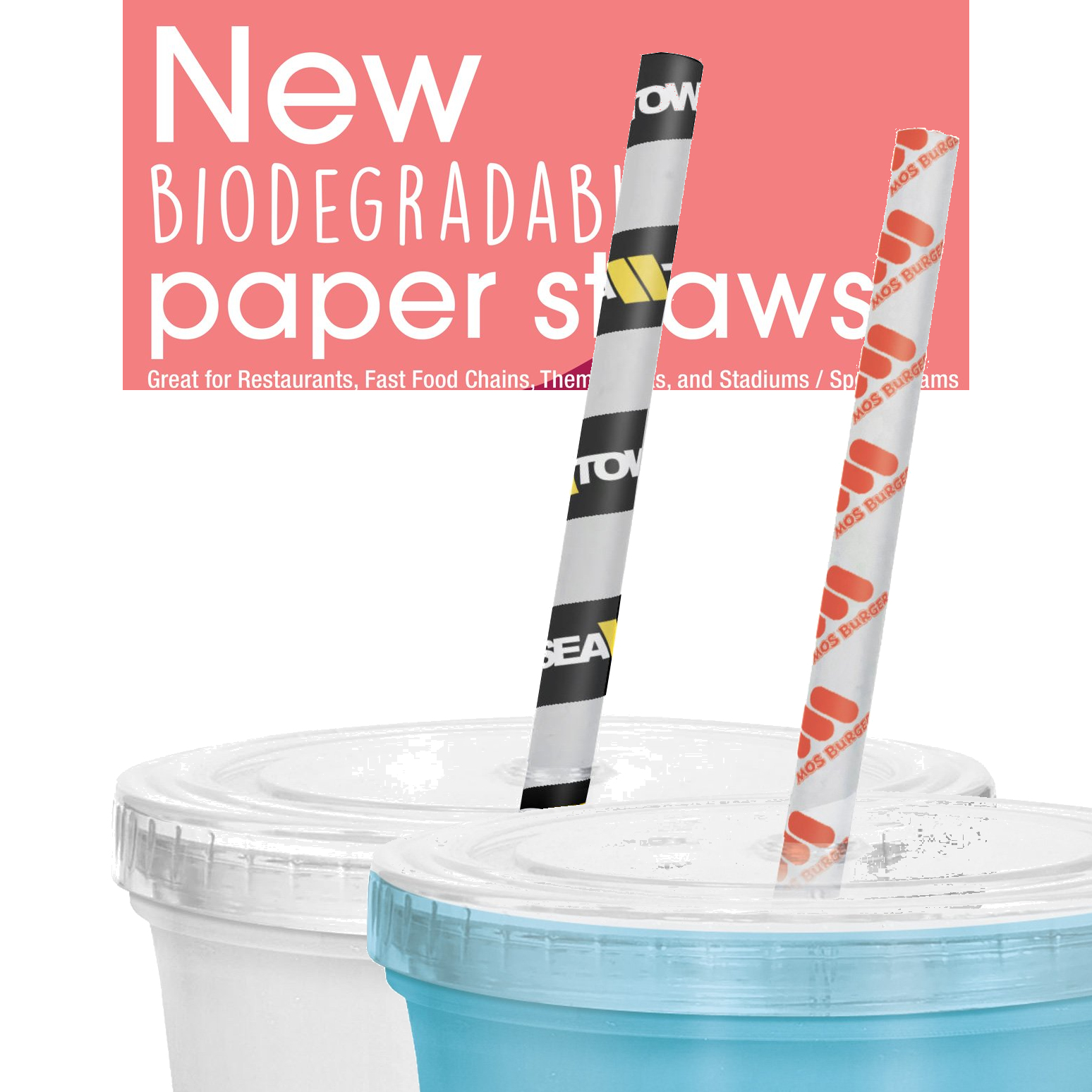 Custom Paper Straws | Biodegradable Custom Paper Straws in Cases of ...