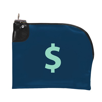 Curved Night Deposit Bank Bag with Lock | Custom Locking Curved Bank ...