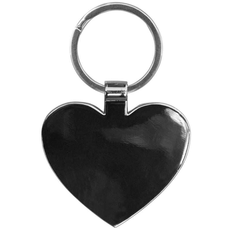 Branded Heart Shaped Keychain with Beveled Wood and Gunmetal Casing ...